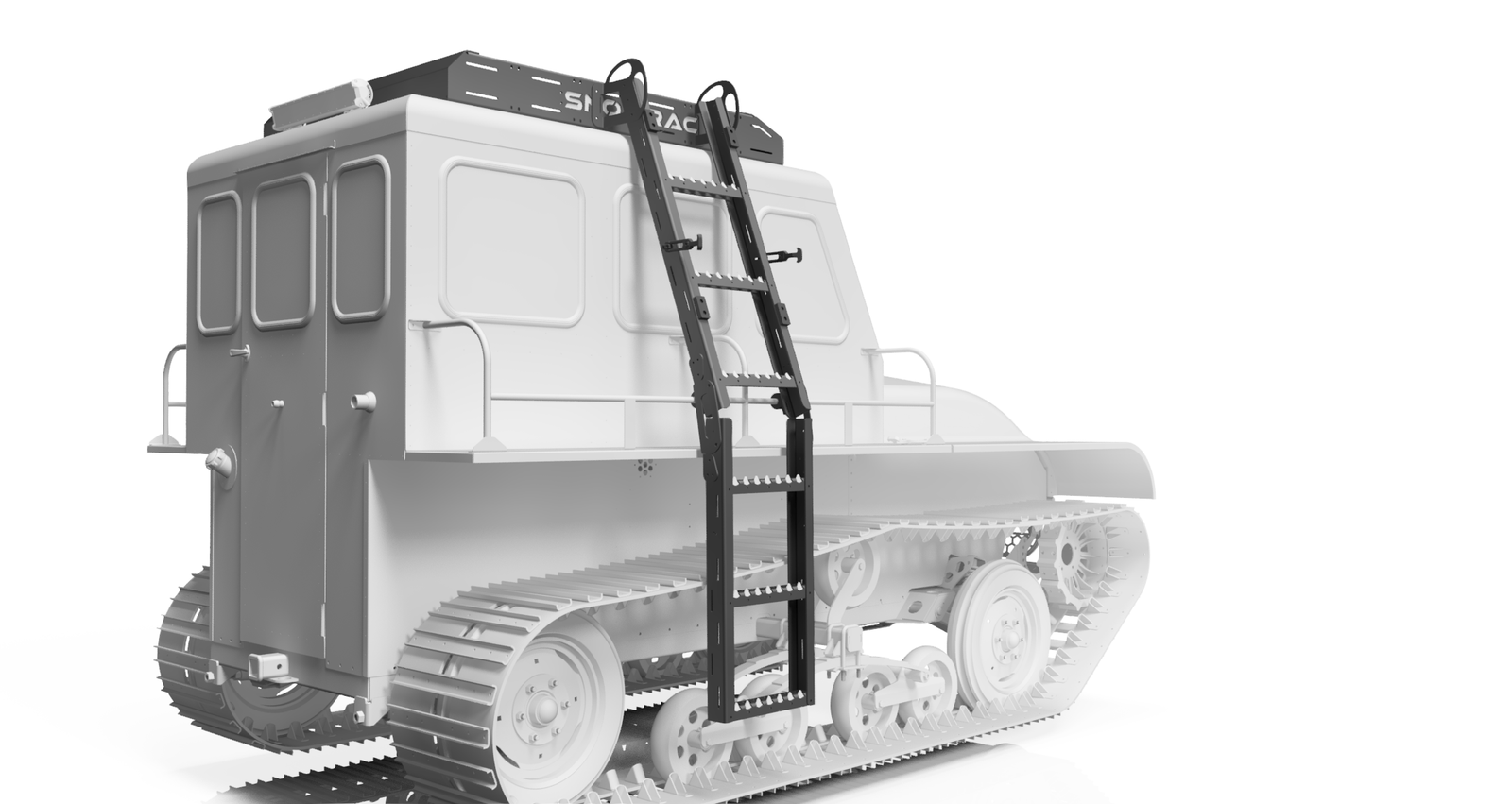 Roof Rack System with Folding Ladder – Sno Trac